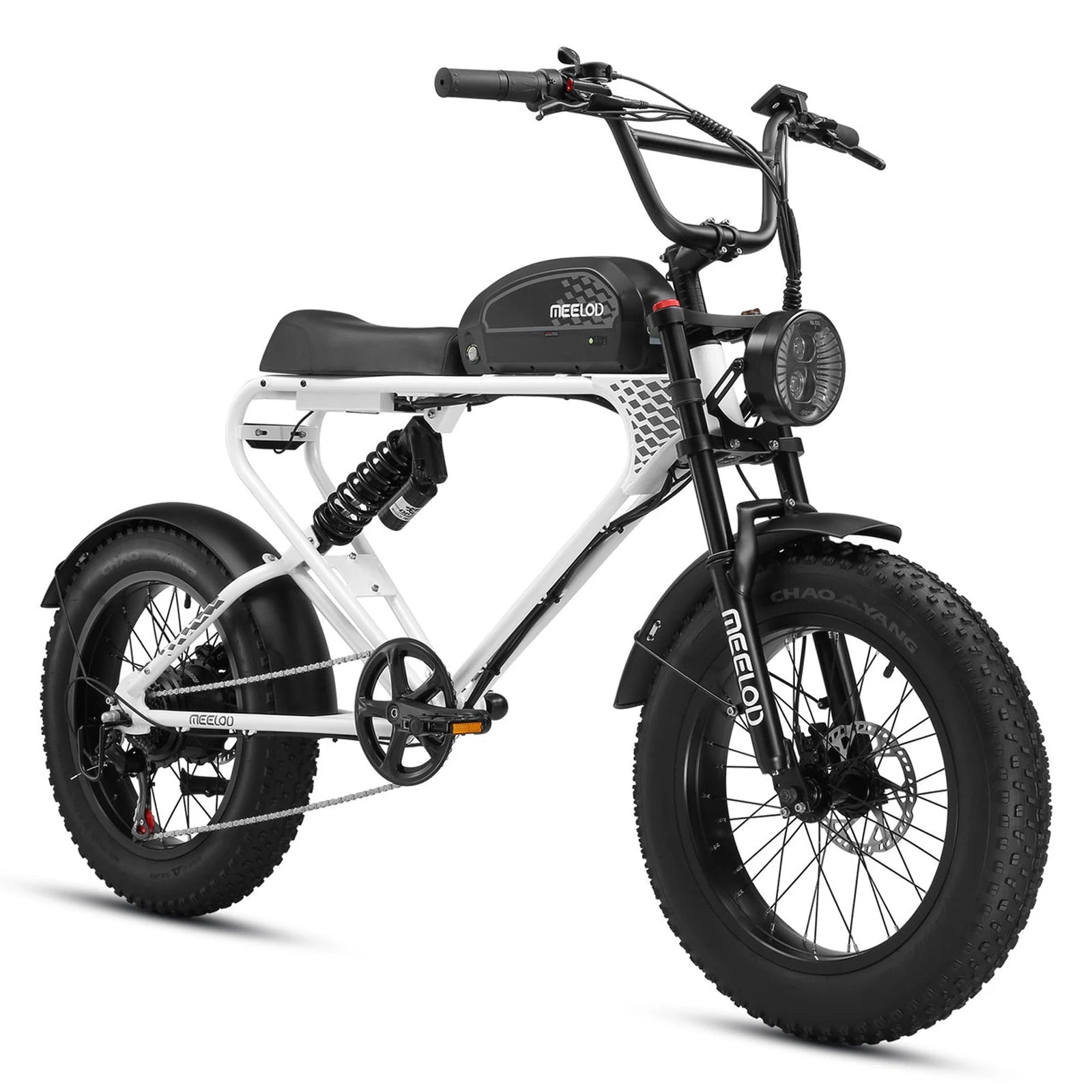 MEELOD DK300 PLUS 20" Retro Moped Style Electric Bike 1200W Peak Motor ...